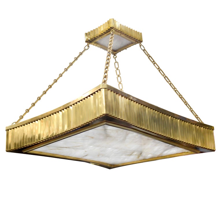 Deco Style Rock Crystal Quartz Chandelier For Sale at 1stDibs