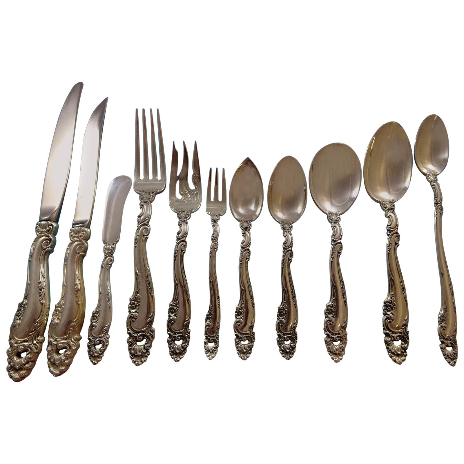 Decor by Gorham Sterling Silver Flatware Set Service Dinner Size 141 ...