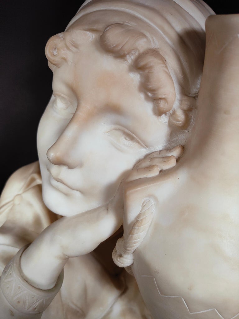 Decorarive XIX Century Italian Marble Sculpture For Sale at 1stDibs
