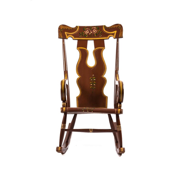 Decorated Boston Rocker For Sale at 1stDibs | boston rocker for sale ...