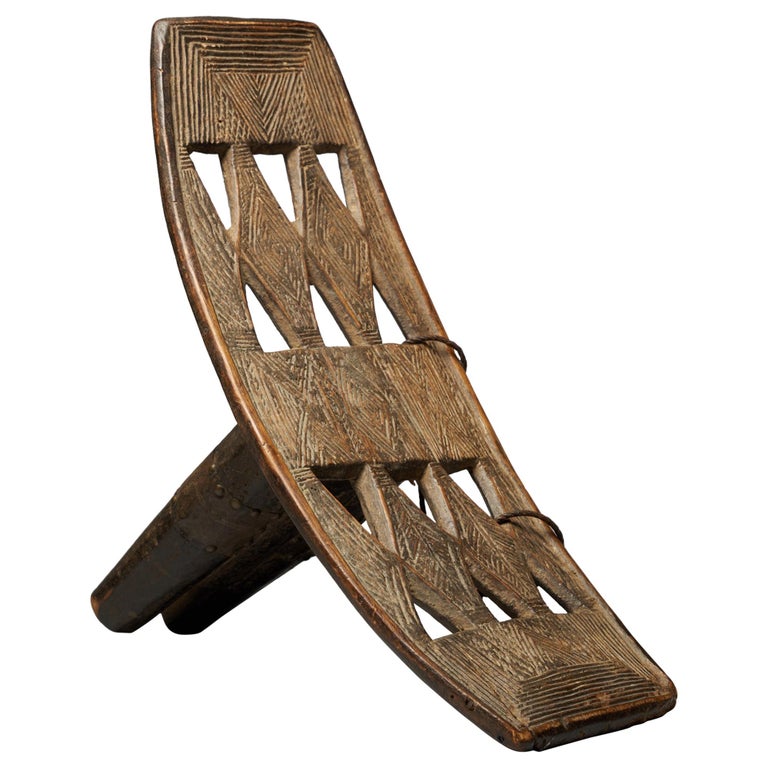Decorated Wooden Backrest Sculptured in One Piece For Sale at 1stDibs