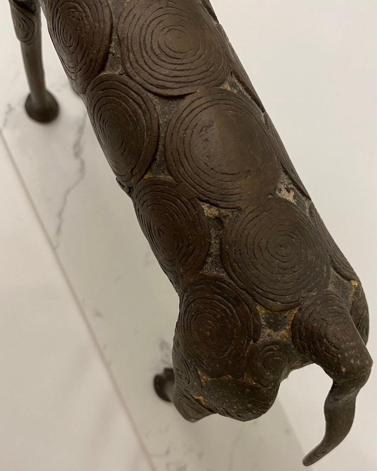 Decorative African Antelope Sculpture from the Tribal People of Benin ...
