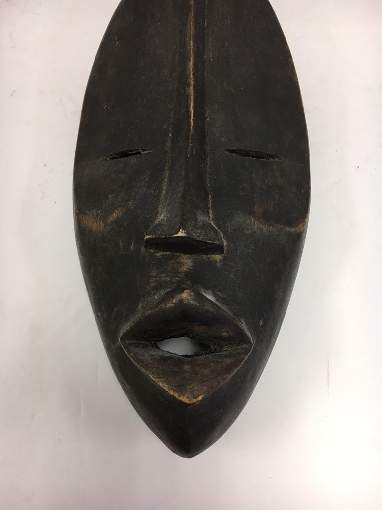 Decorative African Folk Art Mid-Century Modern Tribal Hanging Mask ...