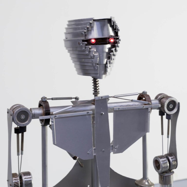 Decorative Aluminum Robot Skeleton Object For Sale at 1stDibs