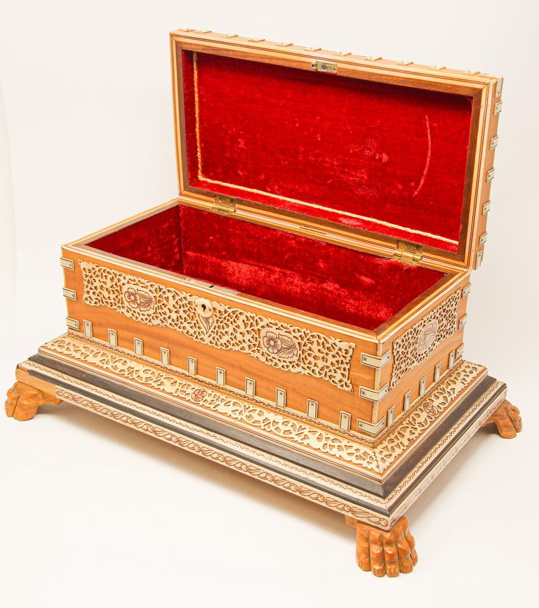 Decorative Anglo-Indian Mughal Style Overlay Footed Box at 1stDibs ...