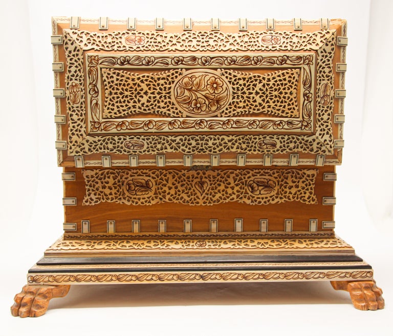 Decorative Anglo-Indian Mughal Style Overlay Footed Box at 1stDibs ...