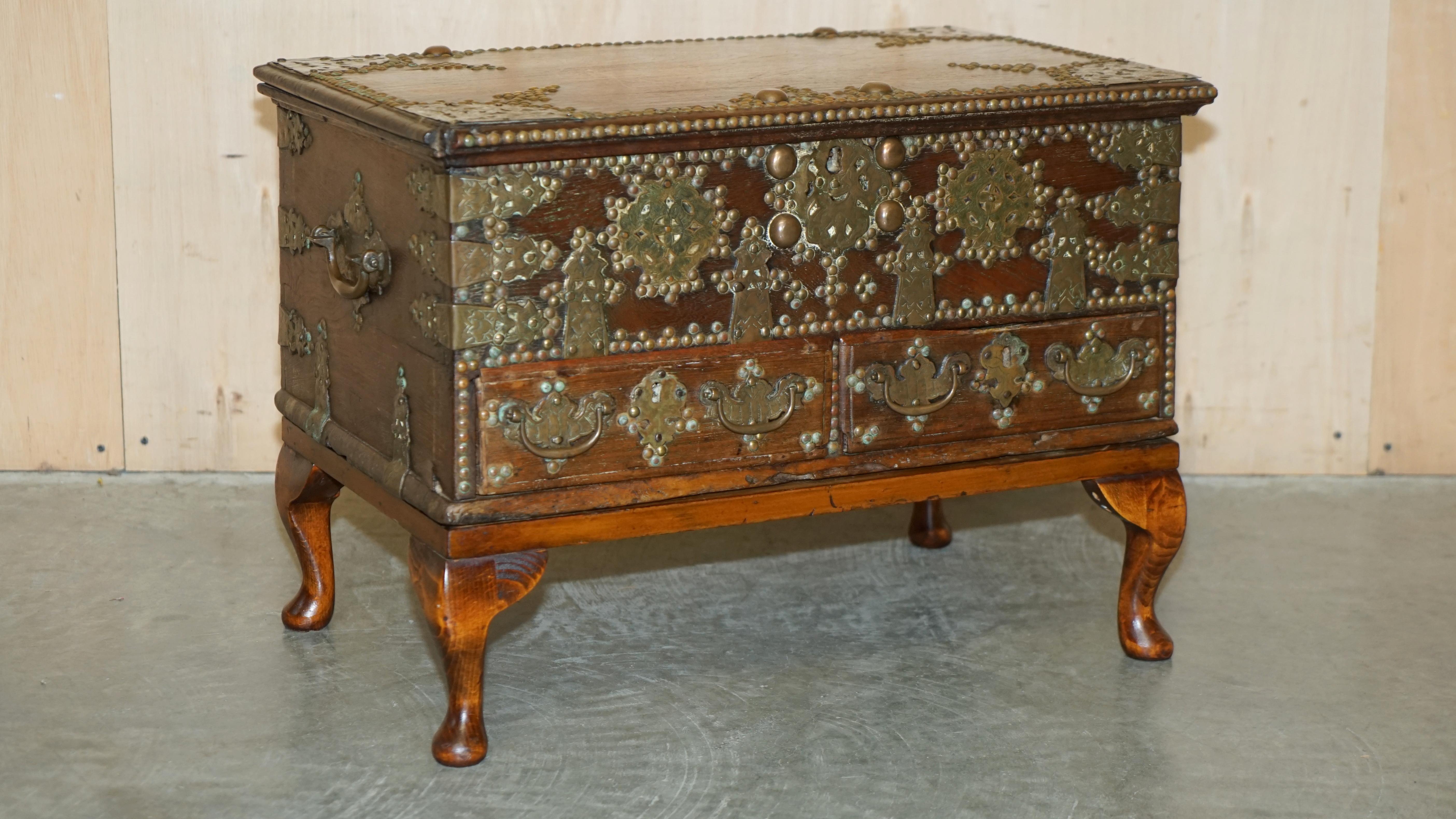 Decorative Antique 19th Century Zanzibar Hardwood Casket Traders Chest ...
