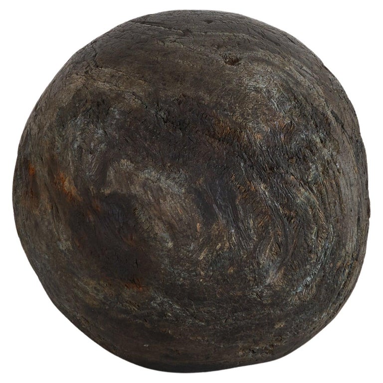 Decorative Antique Ball in Wood at 1stDibs