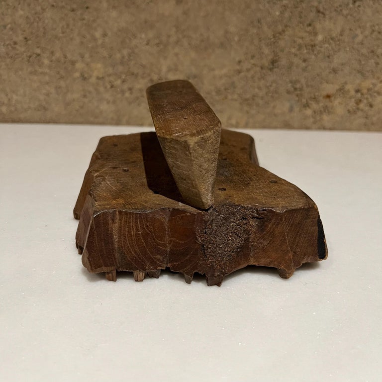 Decorative Antique Hand Carved Solid Wood Printing Block Vintage Stamp ...