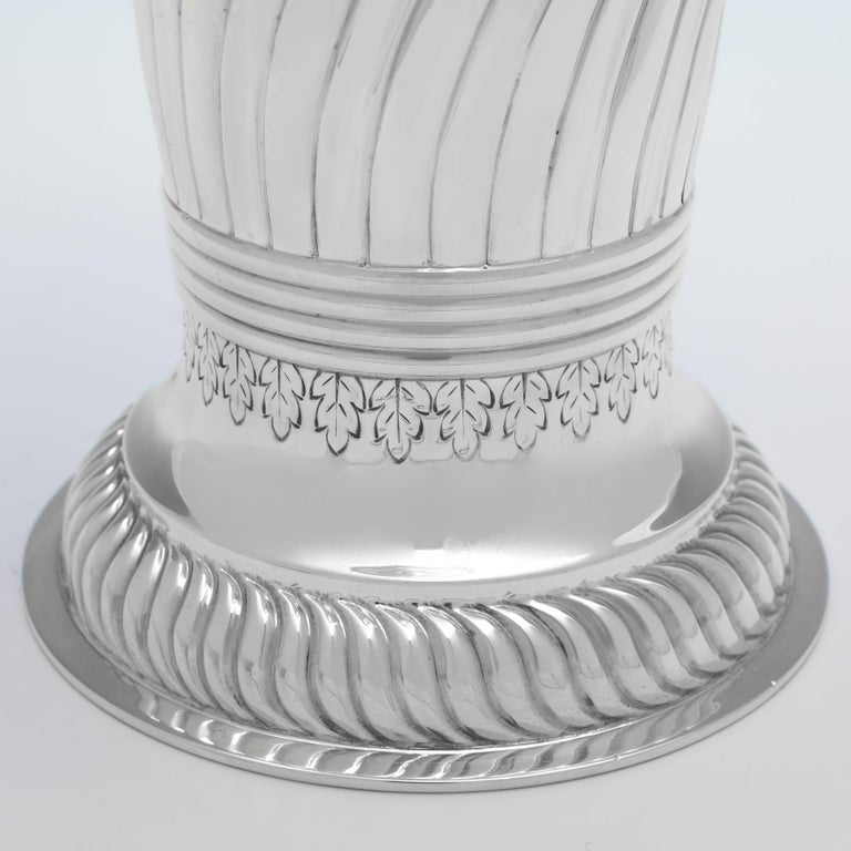 Decorative Antique Victorian Sterling Silver Vase - London 1889 by ...