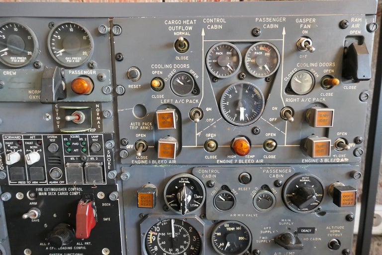 Decorative Aviation B727 Flight Engineer Cockpit Panel For Sale at 1stDibs