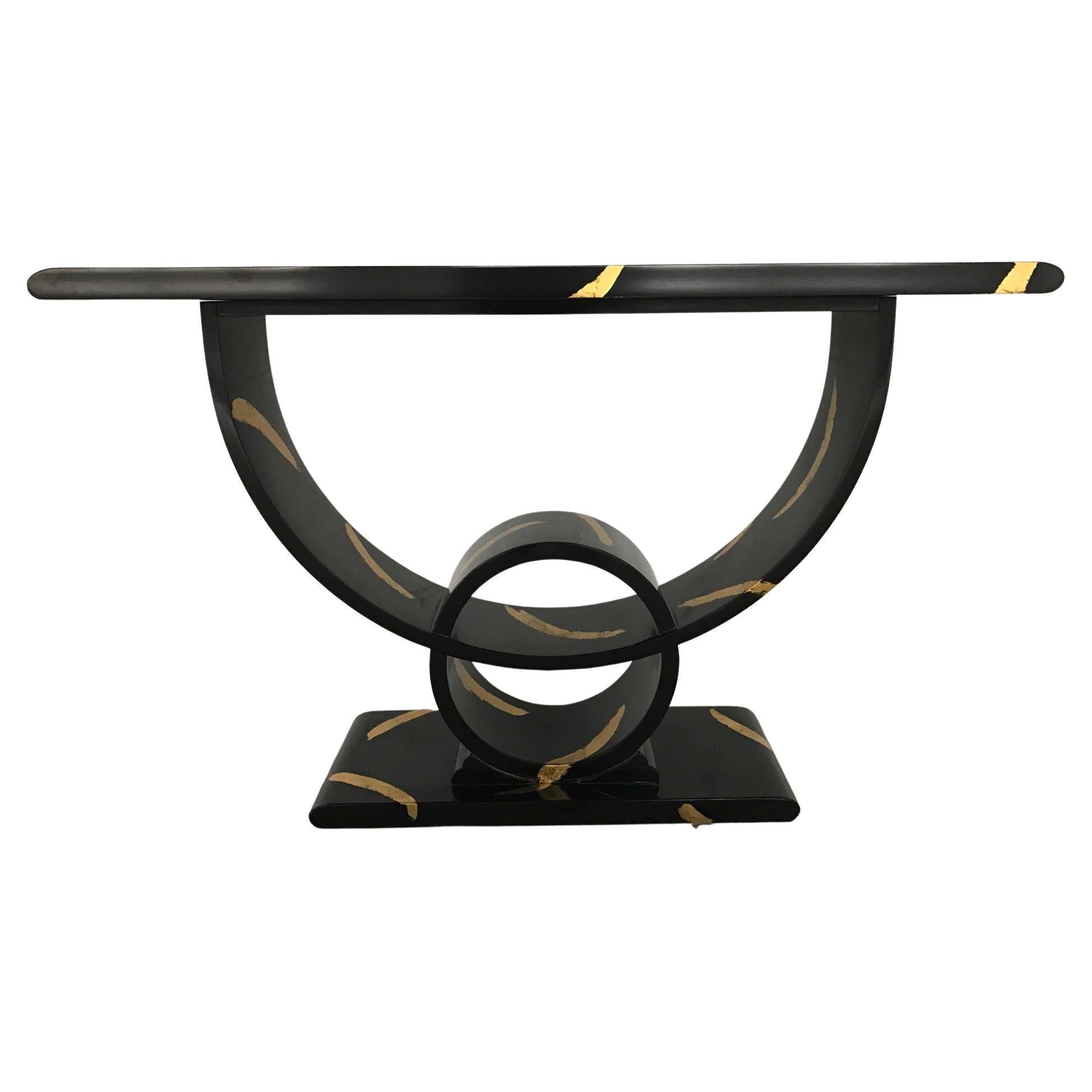Decorative Strapped Console Table at 1stDibs