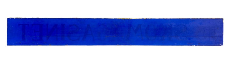 Decorative Blue Glass and Gold Boutique Shoe Shop Sign at 1stDibs