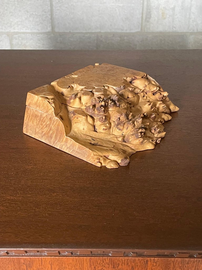 Decorative Box in bird’s-Eye Maple Burl by Michael Elkan For Sale at ...
