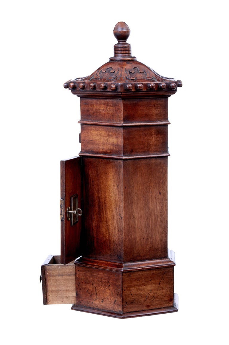 Decorative carved walnut hotel victorian revival post box For Sale at ...