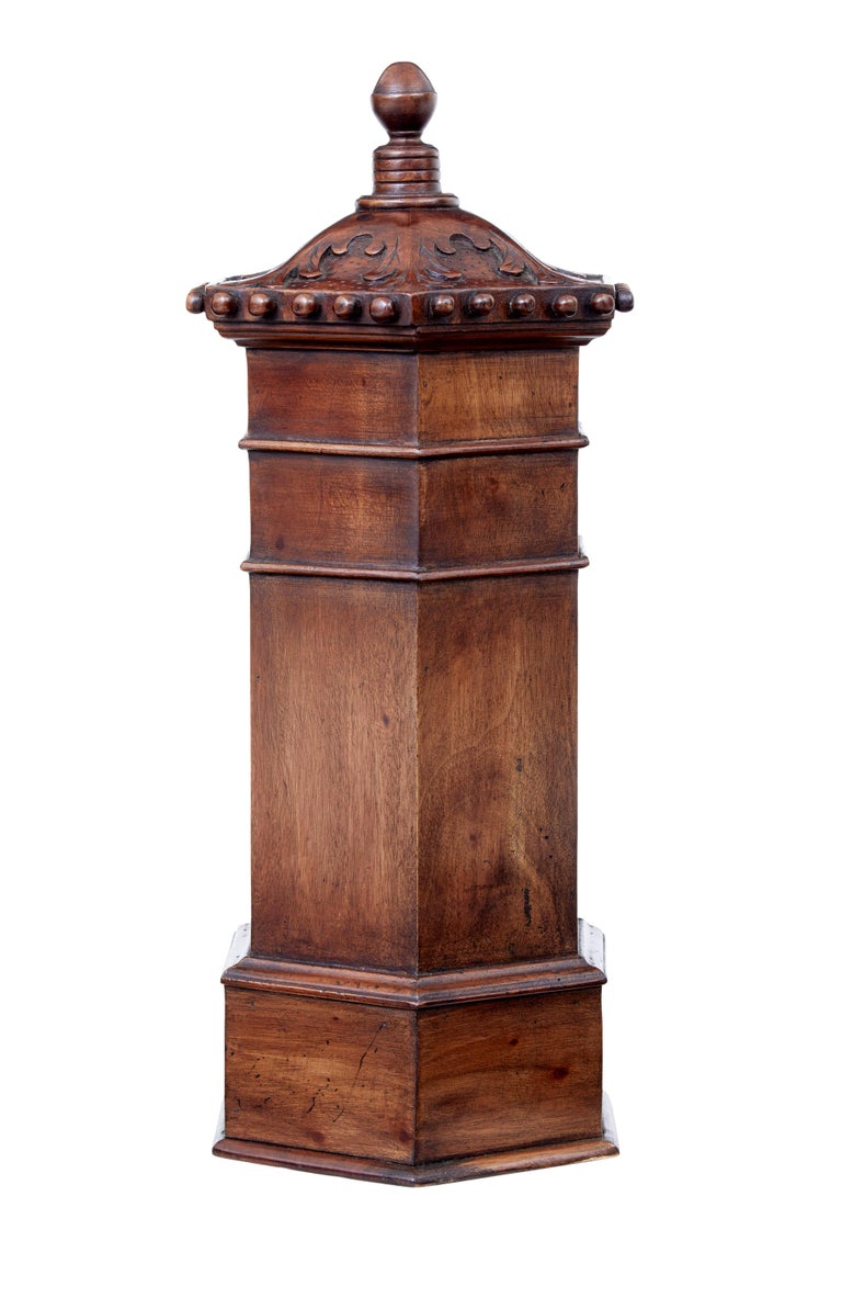 Decorative carved walnut hotel victorian revival post box For Sale at ...