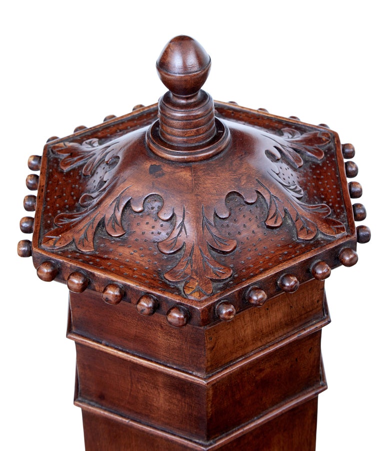 Decorative carved walnut hotel victorian revival post box For Sale at ...