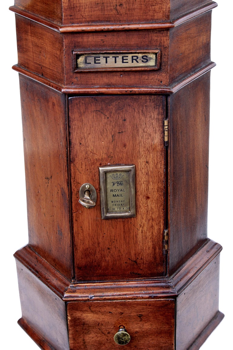 Decorative carved walnut hotel victorian revival post box For Sale at ...