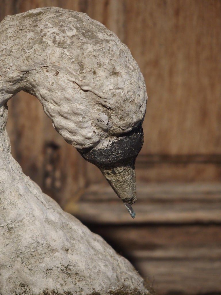 Decorative Cast Stone Swan Planter from France, circa 1950s at 1stDibs