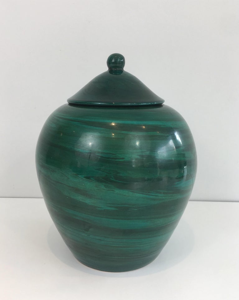 Decorative Ceramic Covered Pot, French, circa 1950 For Sale at 1stDibs