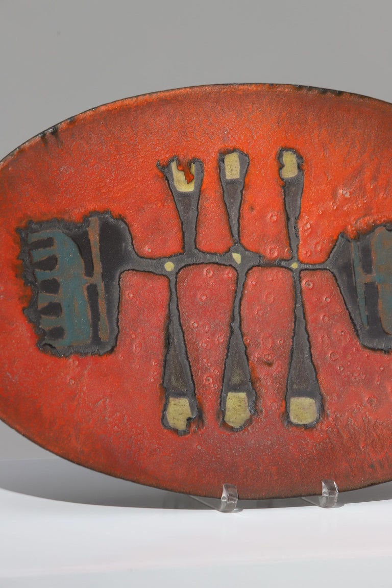 Decorative Ceramic Perignem Plate, 1960s For Sale at 1stDibs