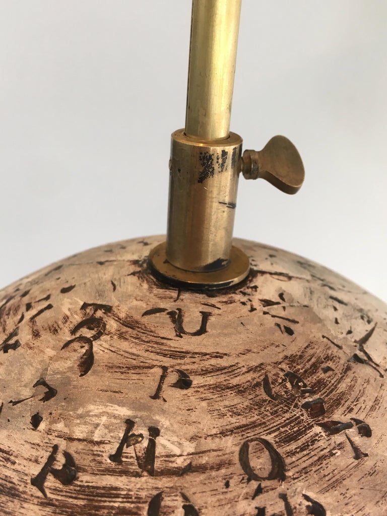 Decorative Ceramic Table Lamp with Letters, French, circa 1970 at 1stDibs