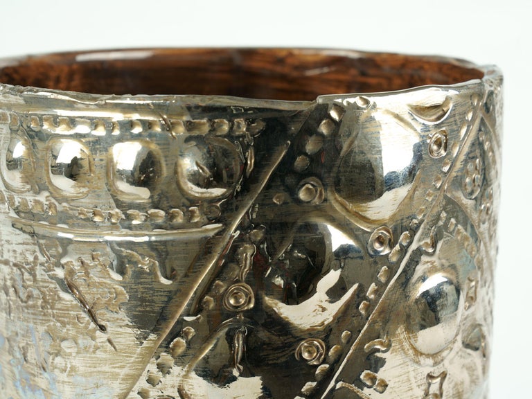 Decorative Ceramic Vase Vessel Metallic Platinum Luster Antiqued ...