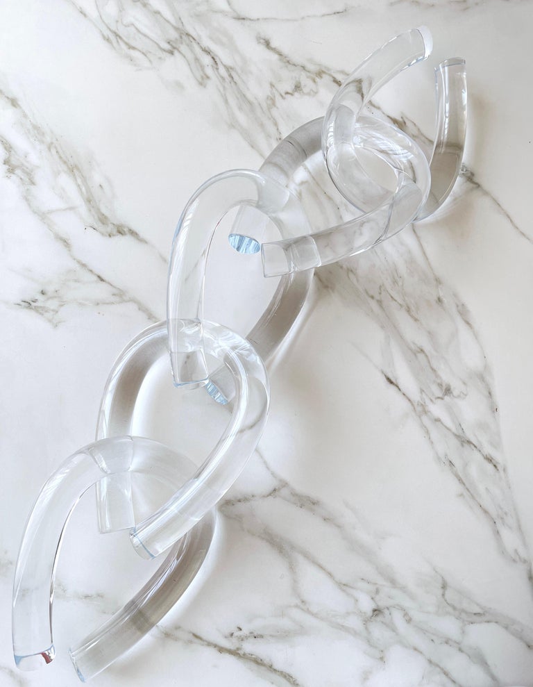 Decorative Clear Acrylic Chain Link by Paola Valle For Sale at 1stDibs