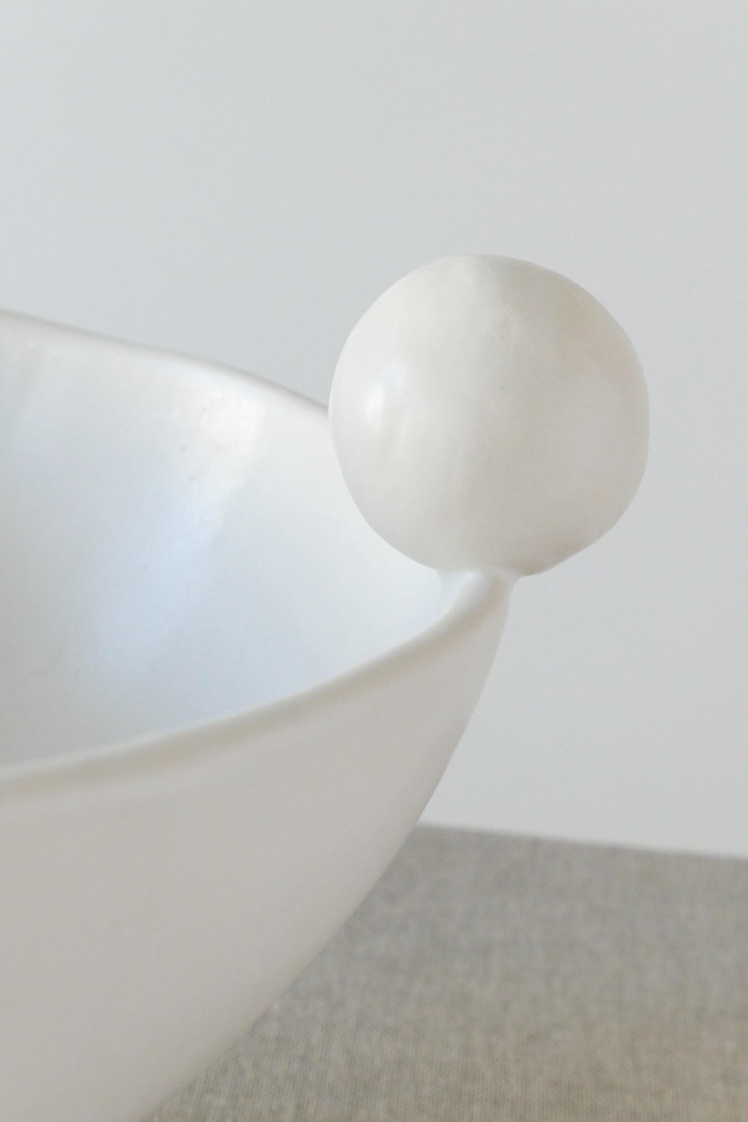Decorative Contemporary Footed Handmade Ceramic Bowl For Sale at 1stDibs