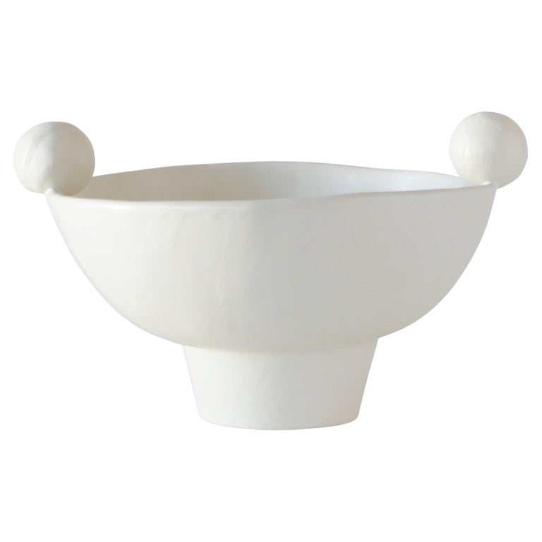 Decorative Contemporary Footed Handmade Ceramic Bowl For Sale at 1stDibs