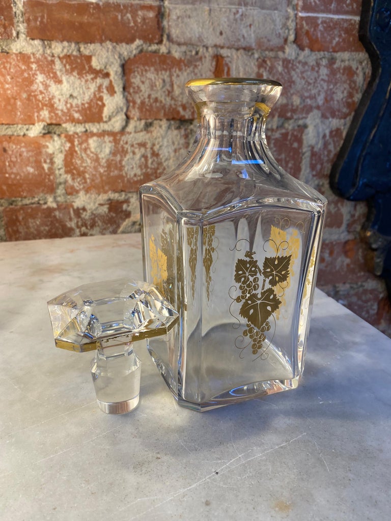Decorative Crystal Bottle 1950s For Sale at 1stDibs
