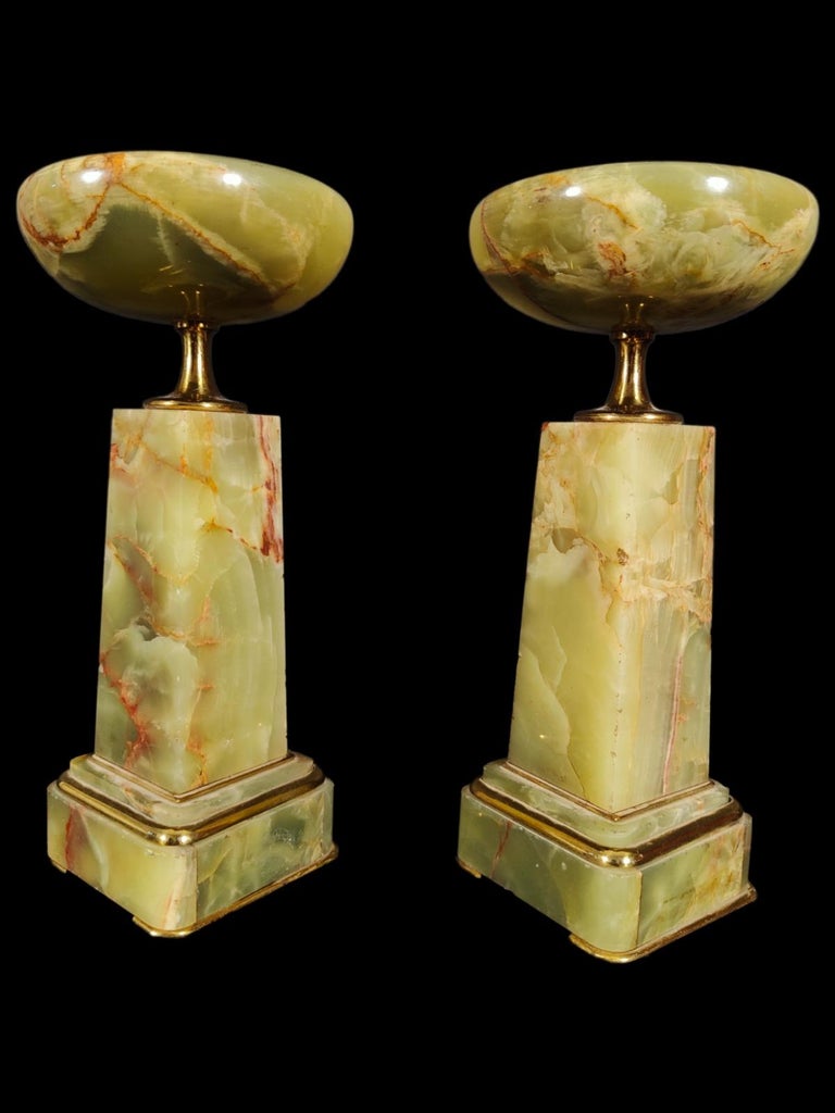 Decorative Cups in Onyx and Gold Bronze from the Art Deco For Sale at ...