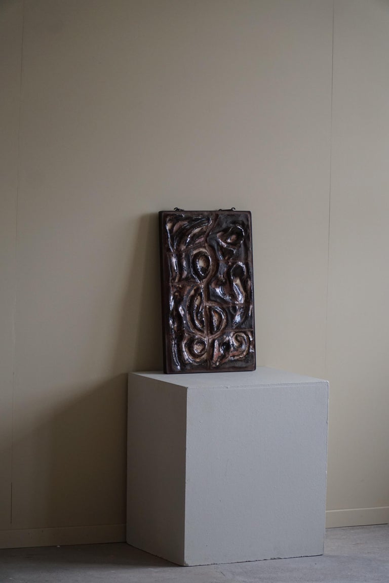 Decorative Danish Midcentury Organic Ceramic Wall Art, 1970s For Sale ...