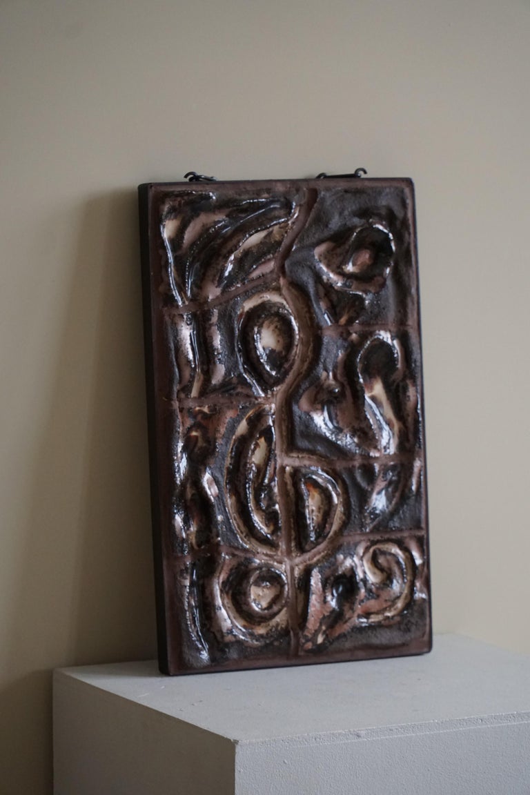 Decorative Danish Midcentury Organic Ceramic Wall Art, 1970s For Sale ...