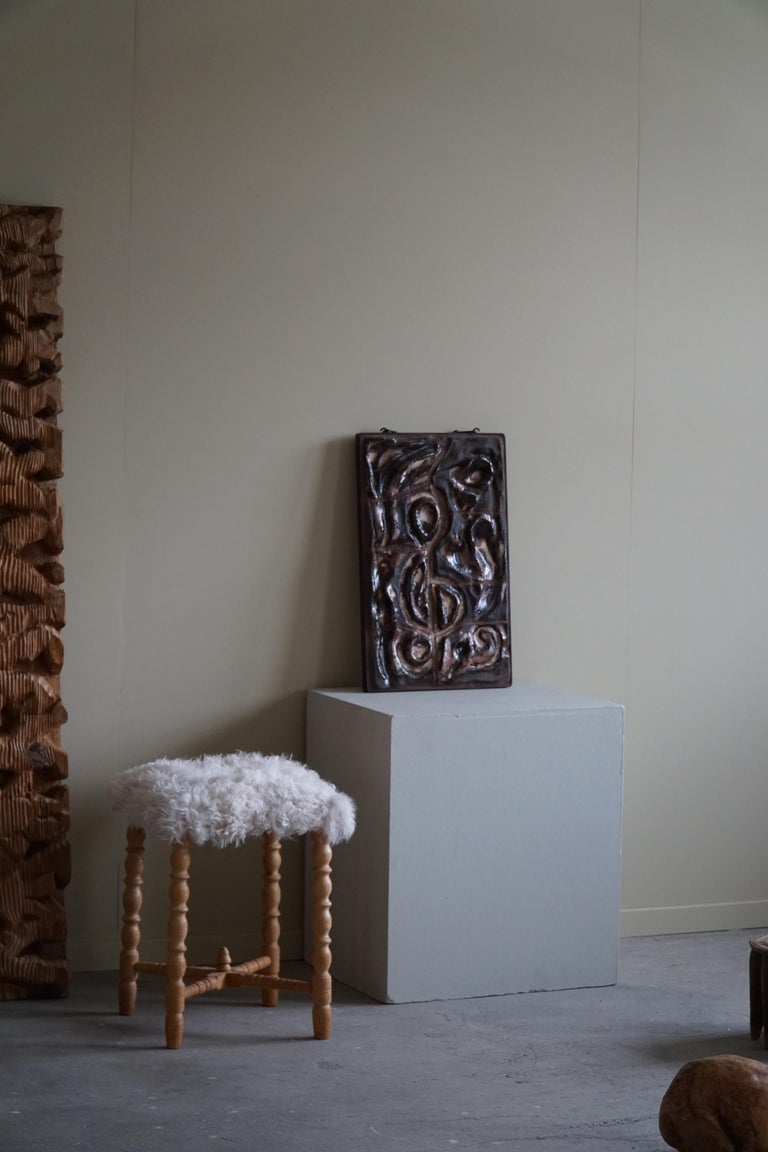 Decorative Danish Midcentury Organic Ceramic Wall Art, 1970s For Sale ...