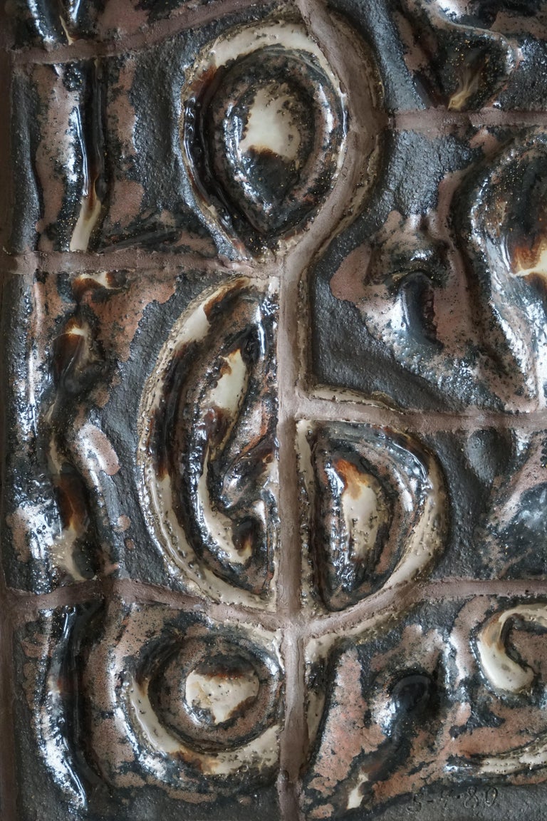 Decorative Danish Midcentury Organic Ceramic Wall Art, 1970s For Sale ...