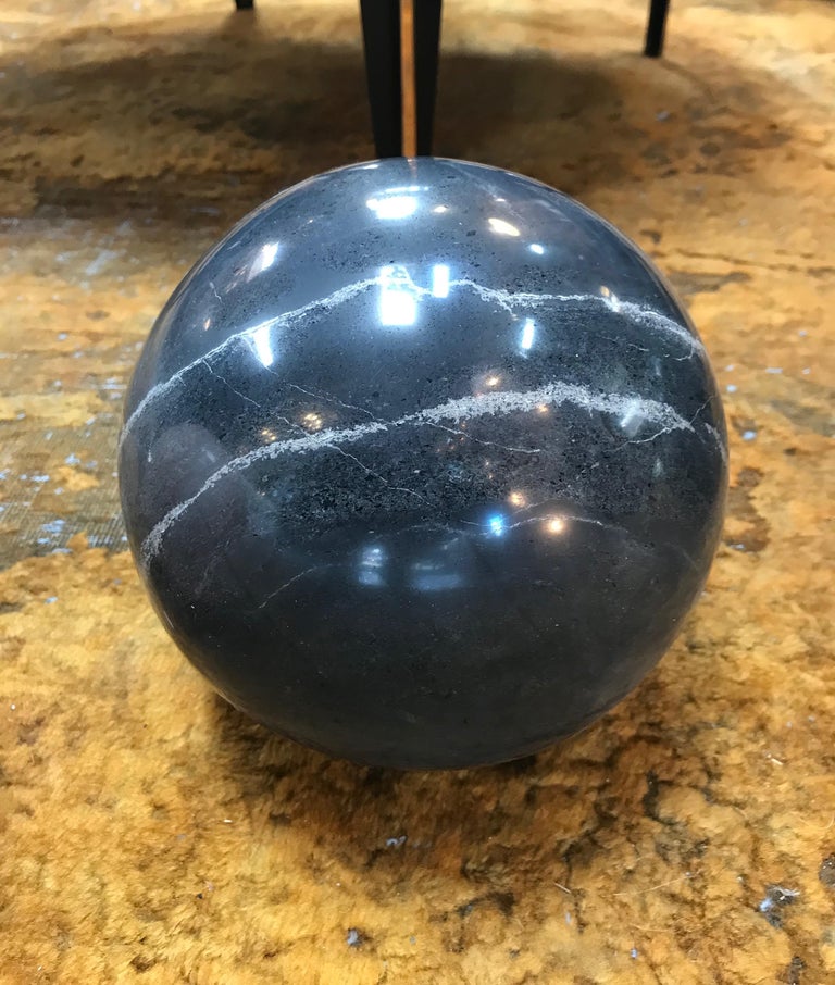 Decorative Dark Grey Marble Sphere, Italy at 1stDibs