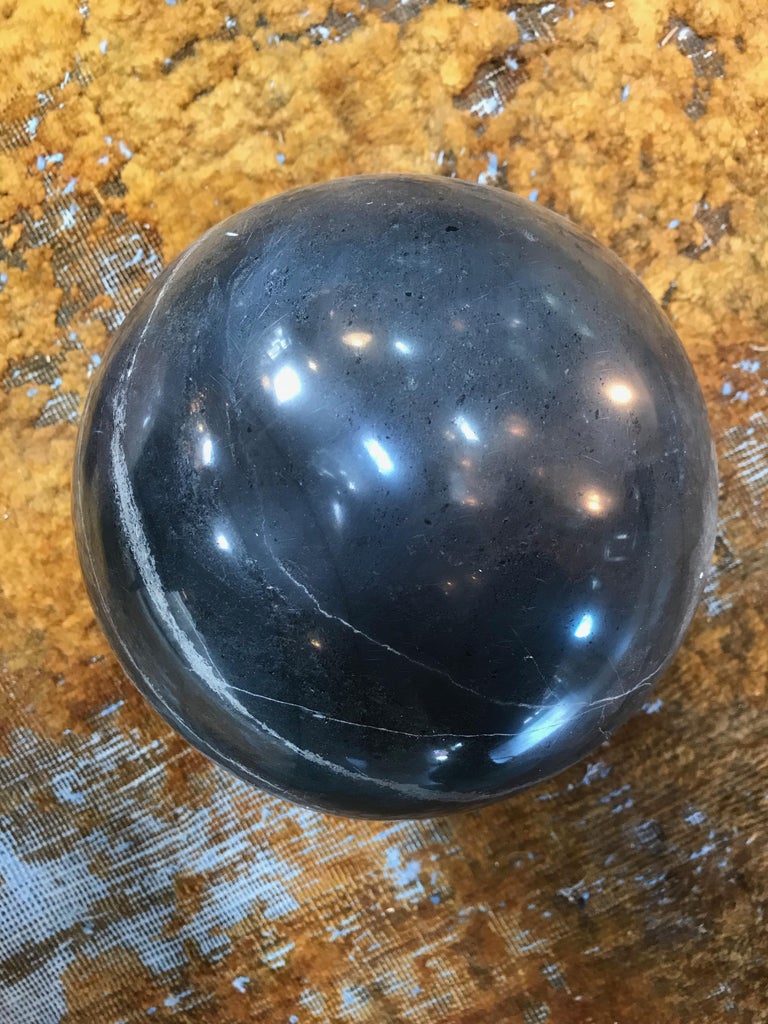 Decorative Dark Grey Marble Sphere, Italy at 1stDibs