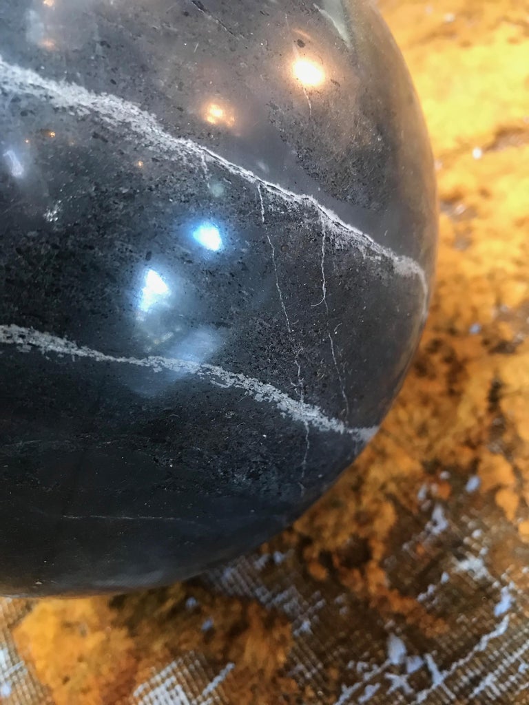 Decorative Dark Grey Marble Sphere, Italy at 1stDibs