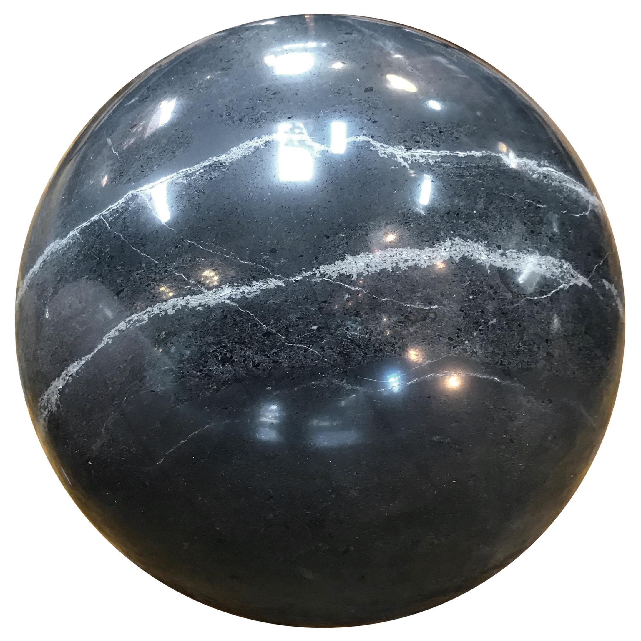 Decorative Dark Grey Marble Sphere, Italy at 1stDibs