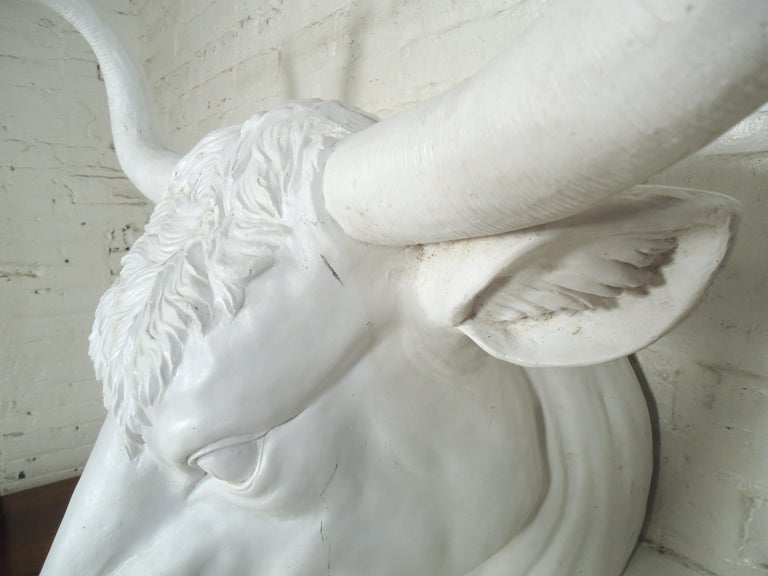 Decorative Fiberglass Hanging Bull Head at 1stDibs
