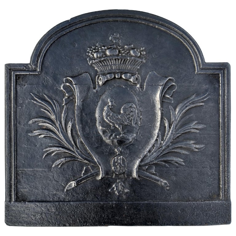 Decorative Fireback or Backsplash in Cast Iron at 1stDibs