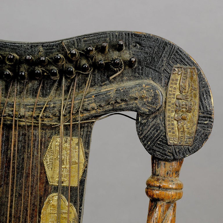 Decorative Folk Art Zither Made of Matchsticks by a Wayfarer For Sale ...