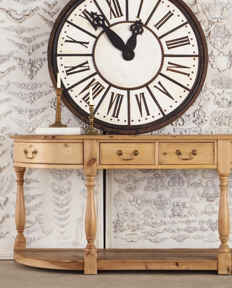 Decorative French Painted Tole and Iron Clock Face For Sale at 1stDibs