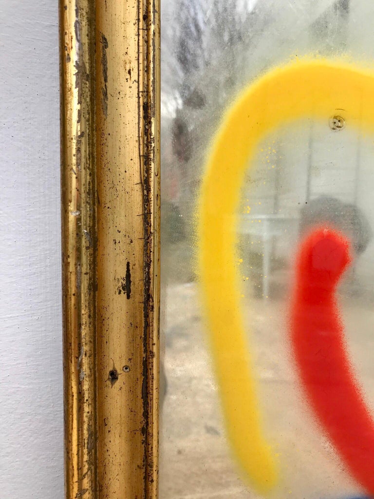 Decorative Graffiti Reflector Mirrors, a Pair For Sale at 1stDibs