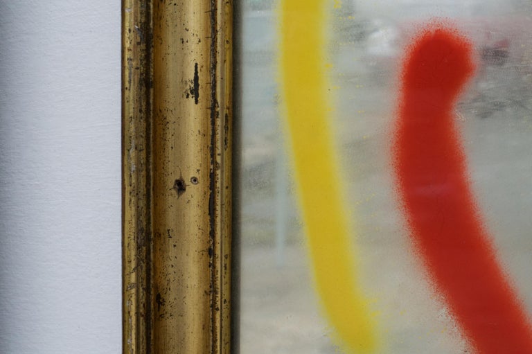 Decorative Graffiti Reflector Mirrors, a Pair For Sale at 1stDibs