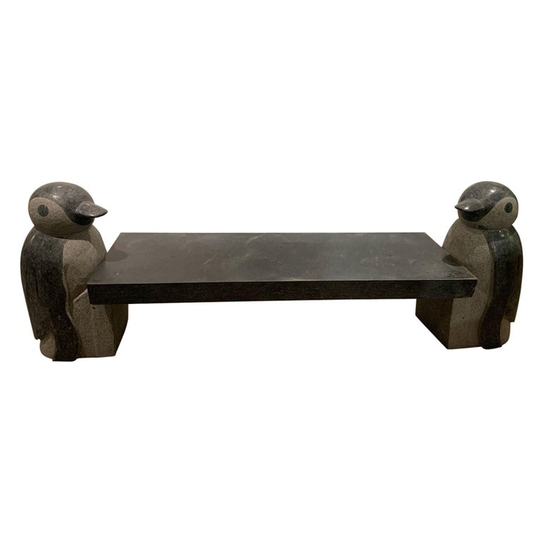 Decorative Granite Penguin Bench or Table in the Style of Jeff Koons at ...