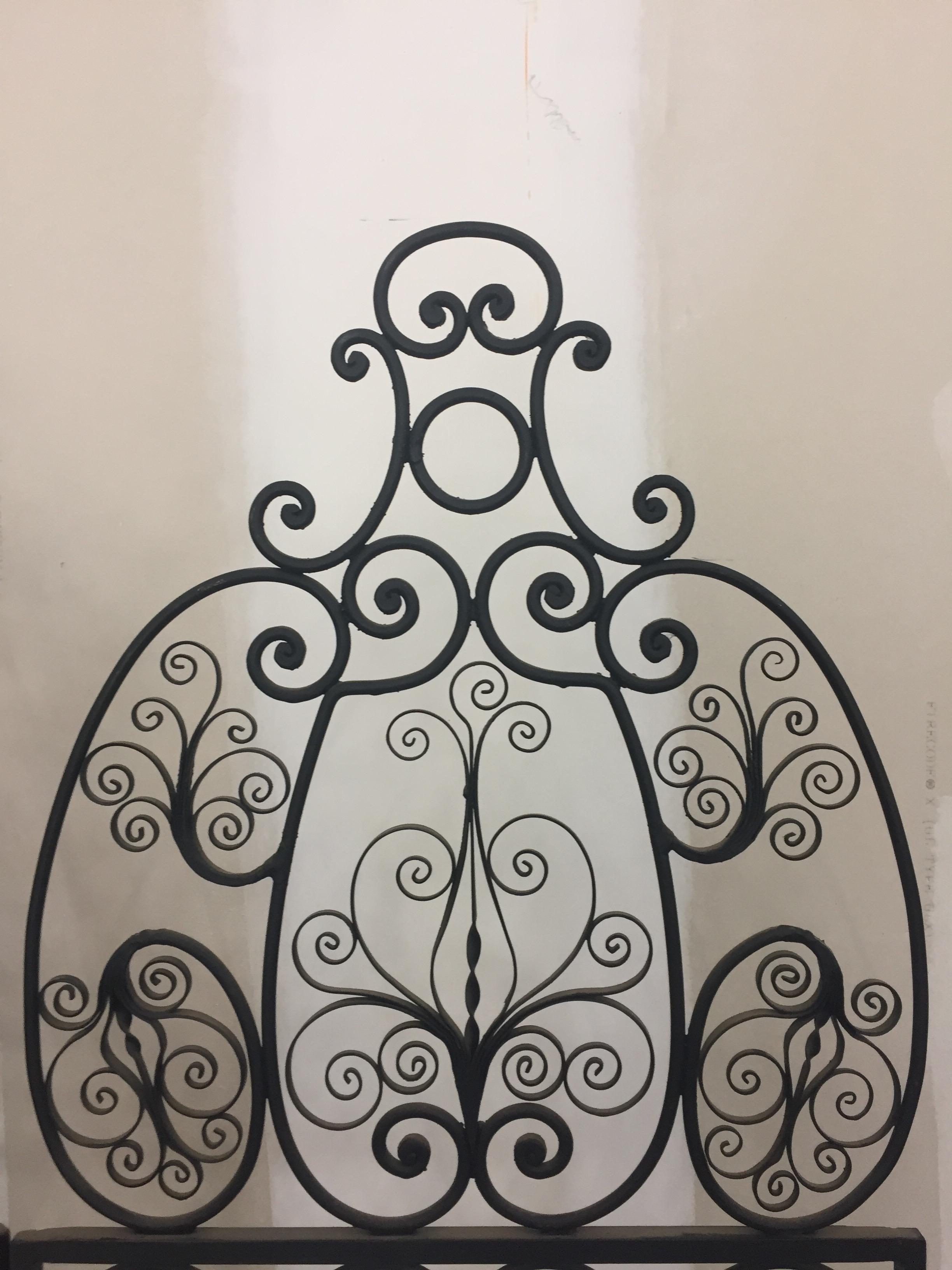 Decorative Iron Filigree Screen Room Divider at 1stDibs | iron room ...