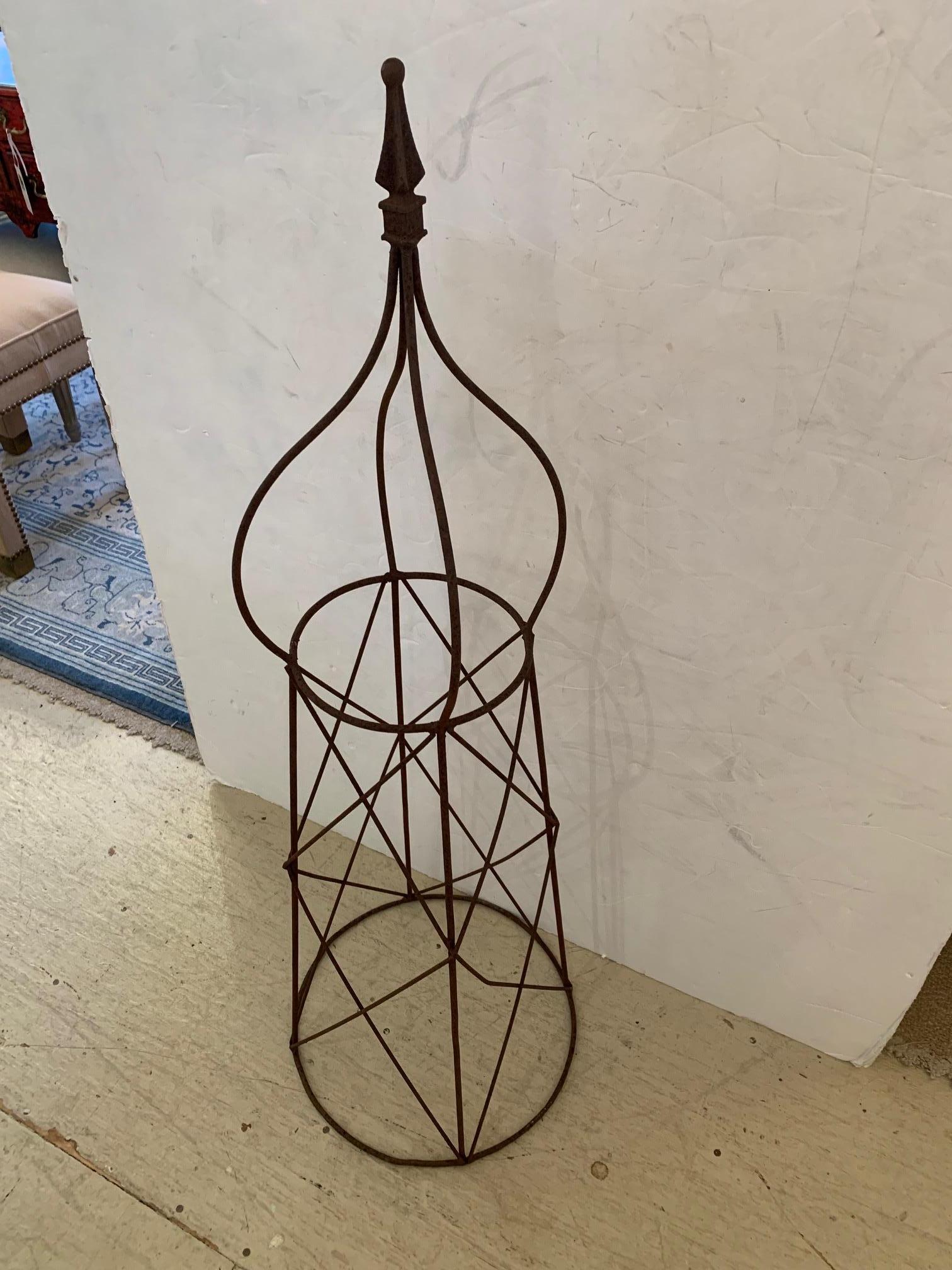 Decorative Iron Garden Obelisk For Sale at 1stDibs | wrought iron ...