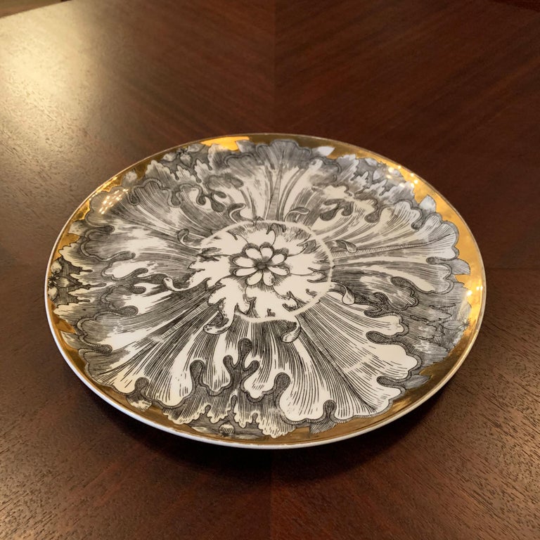 Decorative Italian Gilt Plate by Bucciarelli at 1stDibs